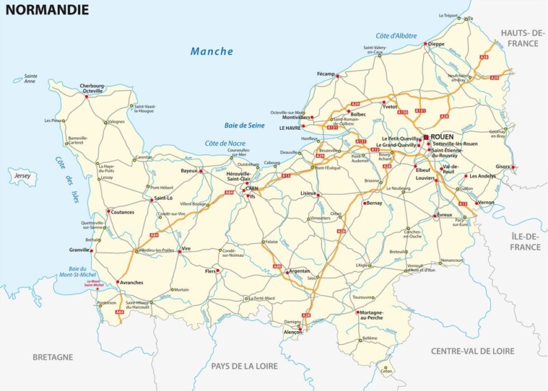 Map of Normandy - Interactive map and pdf maps download